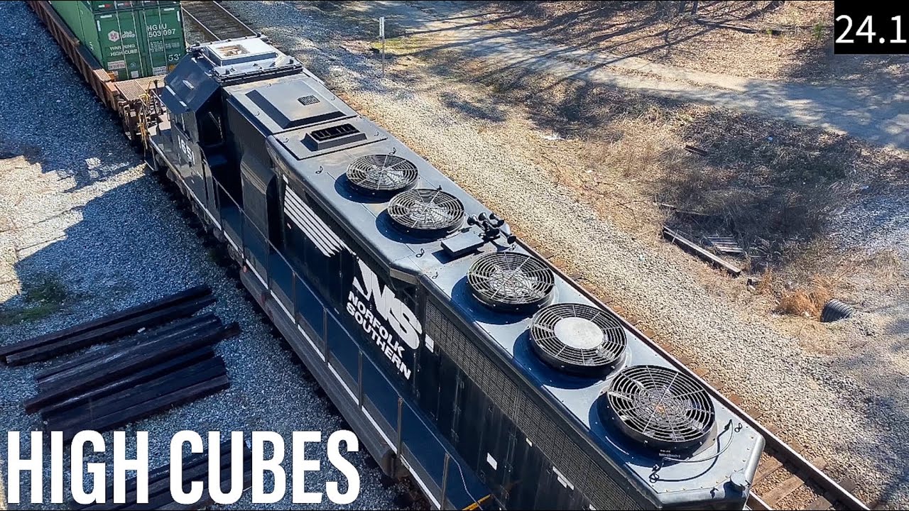 NS | Above the Whittaker Yard Terminal [SD40-2’s] - YouTube
