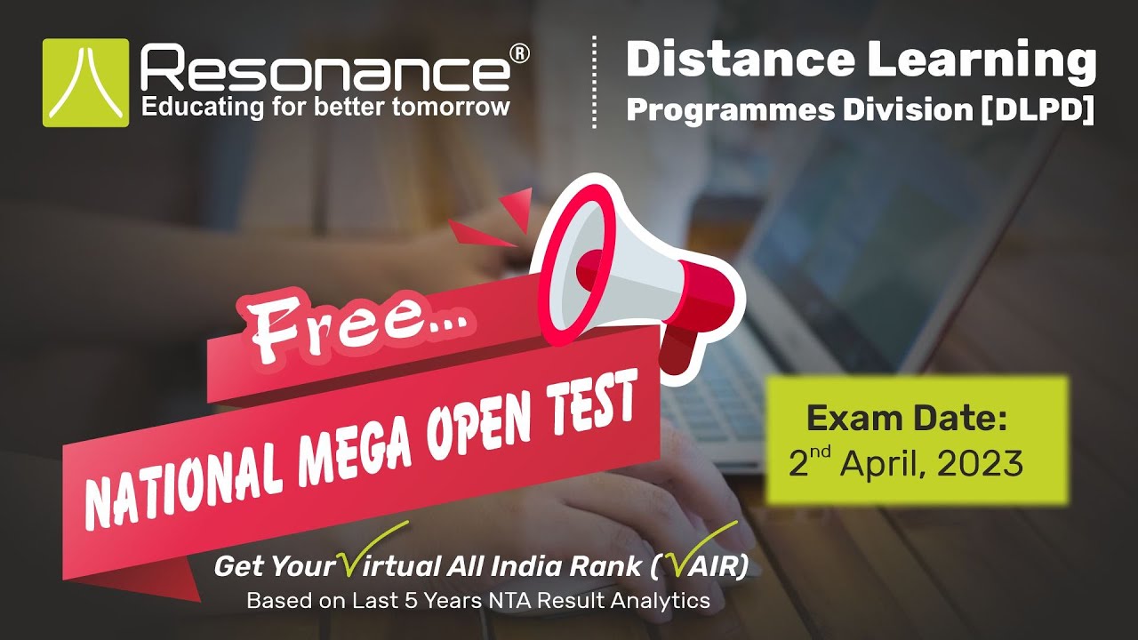 Resonance DLPD announces National Mega Open Test For JEE (Main) 2023 ...