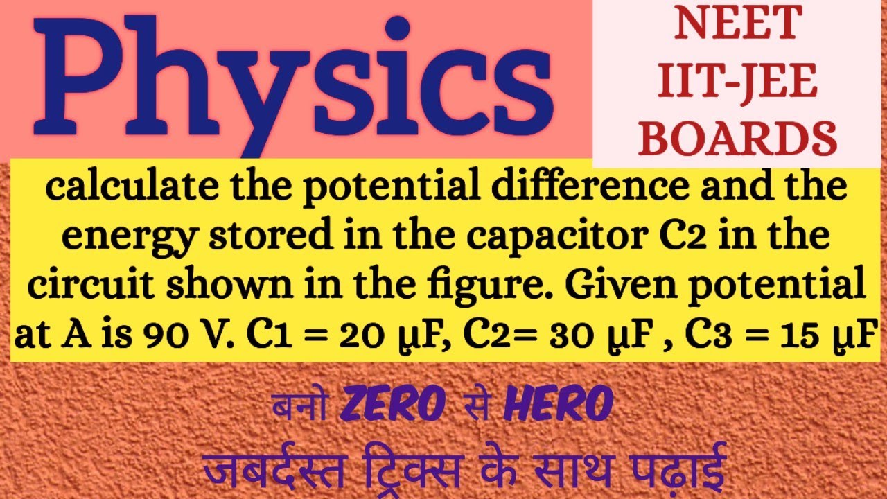 calculate the potential difference and the energy stored in the ...