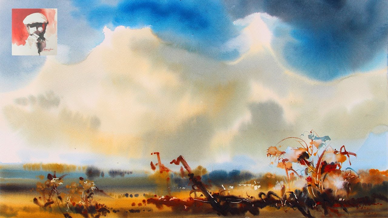 Semi Abstract Loose Watercolour Landscape Painting | Experimental ...