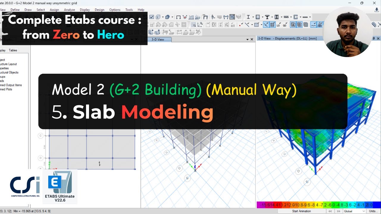 Model 2 : 05 – Slab Modeling in ETABS (G+2 Building) - YouTube