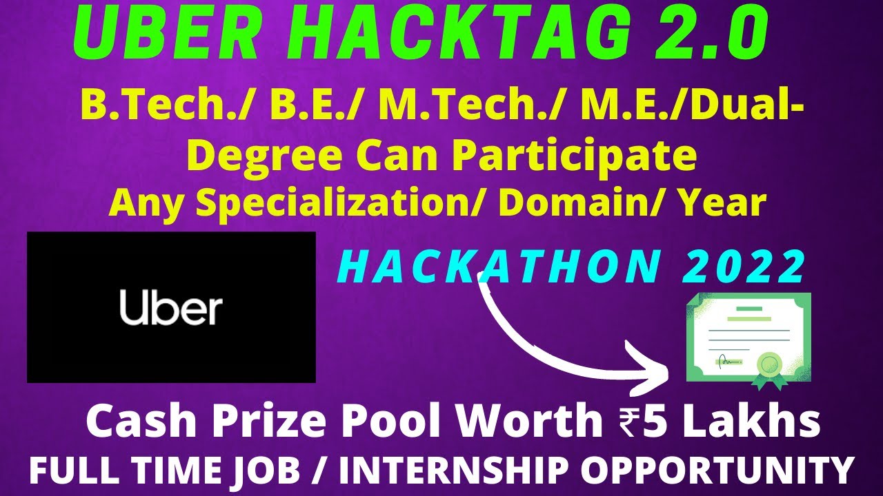 Uber HackTag 2.0 🔥 | Coding Competition Tamil 2022 | Interships In Tamil 2022 - YouTube