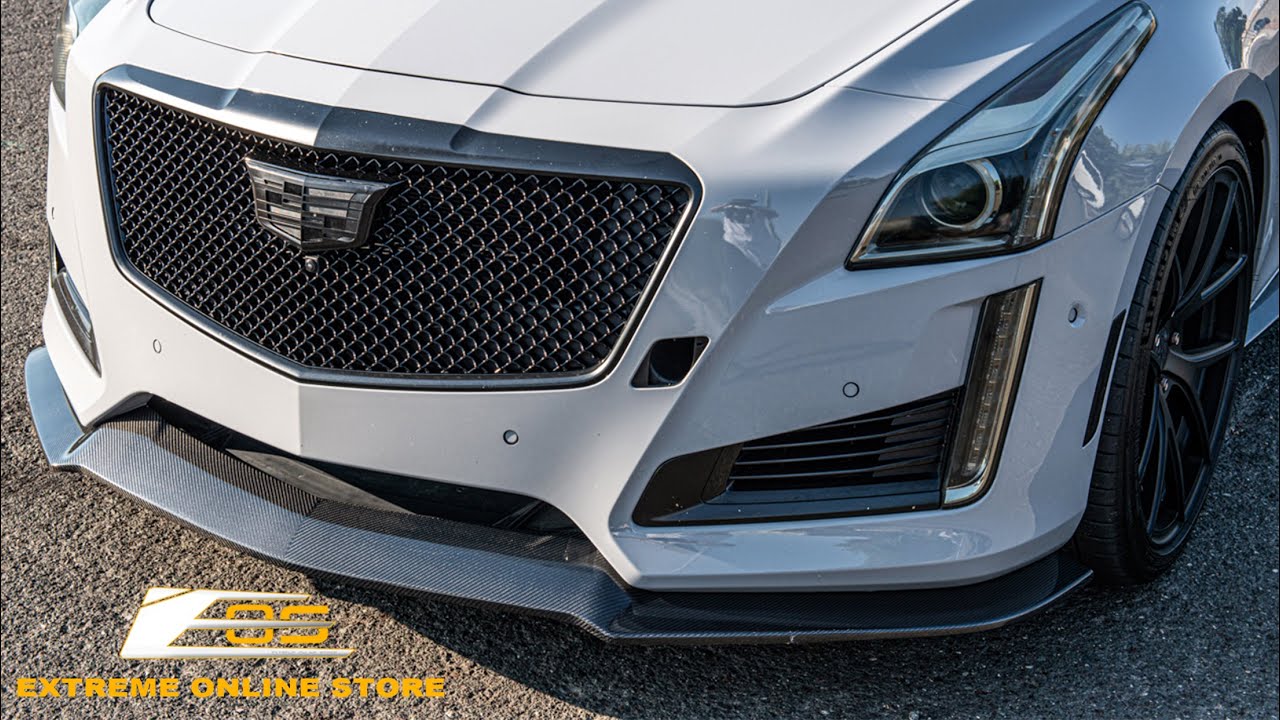 Extreme Online Store | Cadillac CTS Carbon Front Splitter. Side Skirts ...