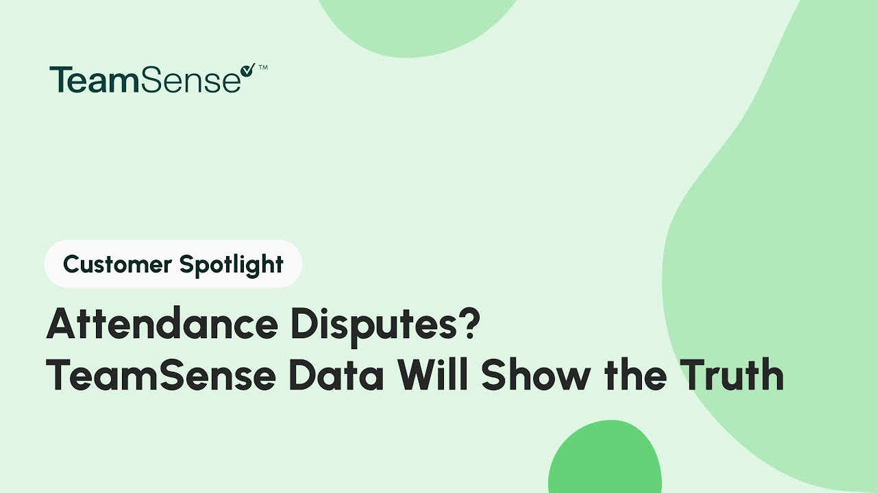 Attendance Disputes? TeamSense Data Will Show the Truth - YouTube
