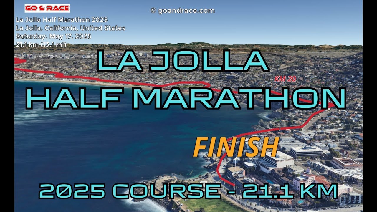 La Jolla Half Marathon 2025 Fly Over The Half Marathon Course Video 9952