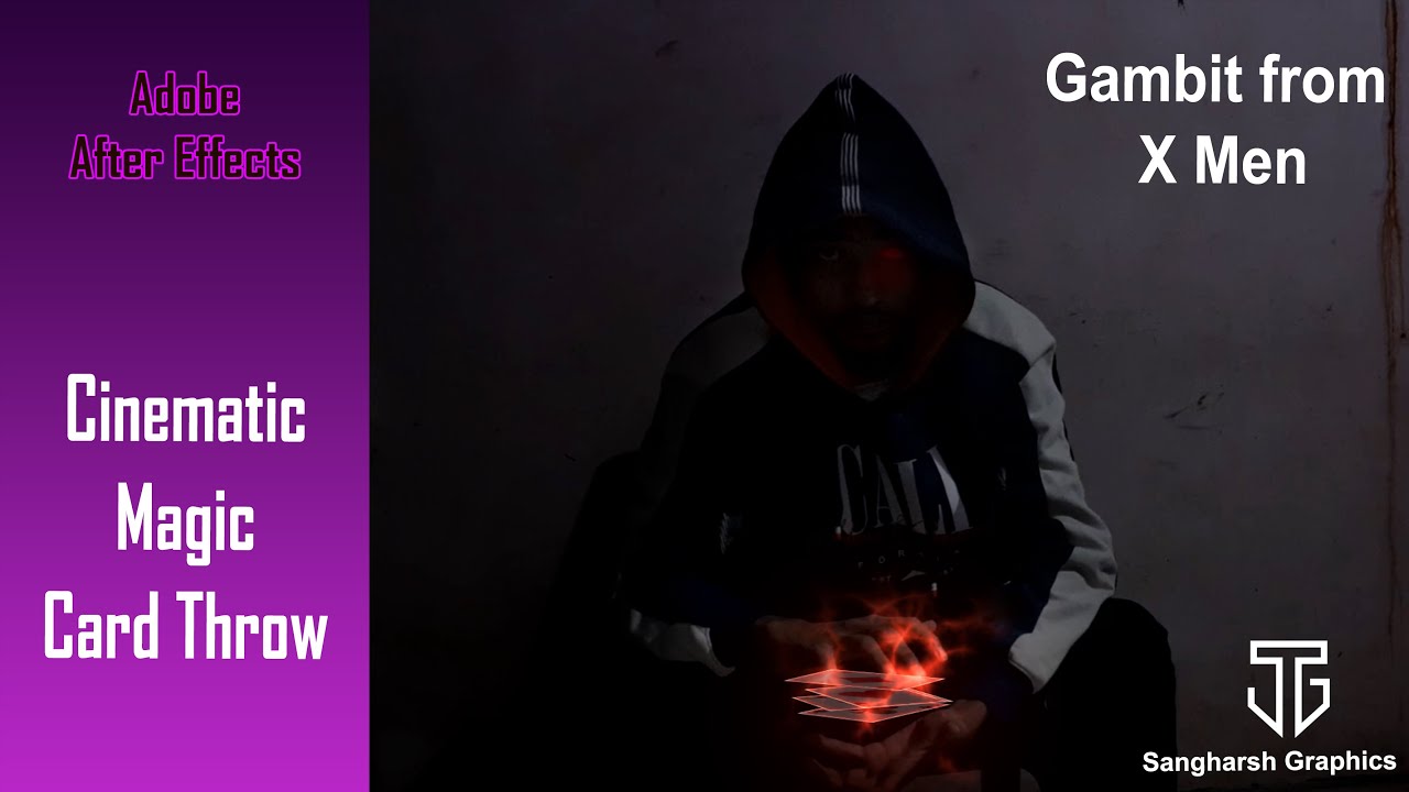 #Day 96/100 Cinematic Magic card throw | After Effects | Gambit from X ...