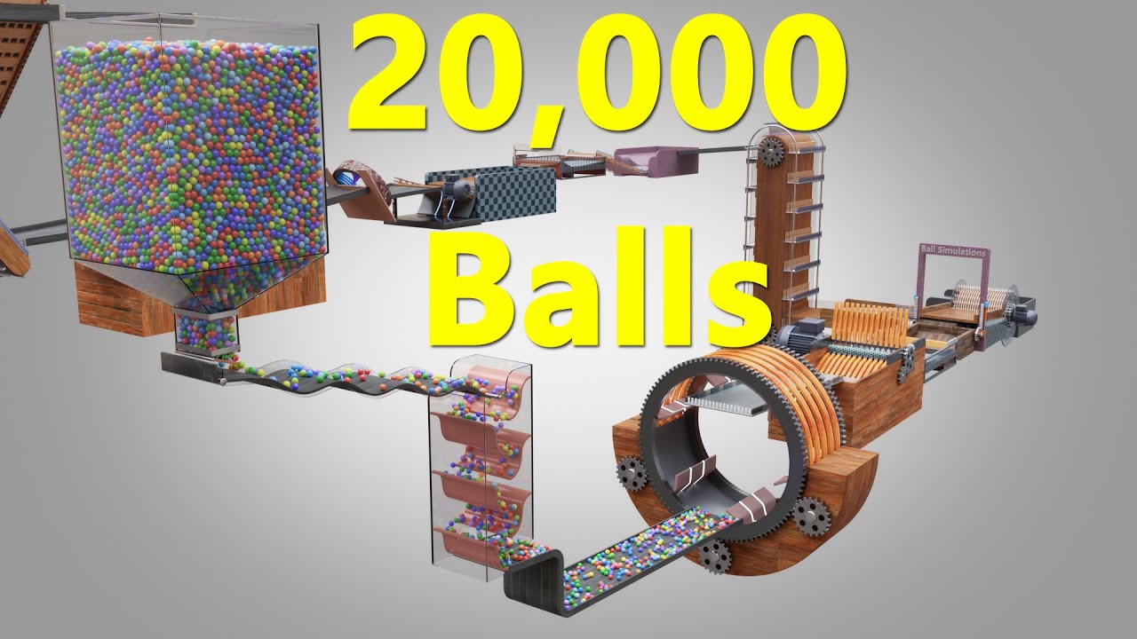 20,000 Colorful Balls Marble Run Loop animation V28 - YouTube