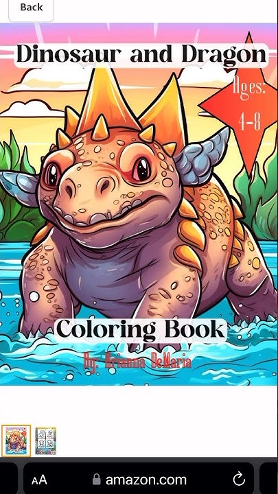 I Published Another Coloring Book| Dinosaur and Dragon Coloring Book ...