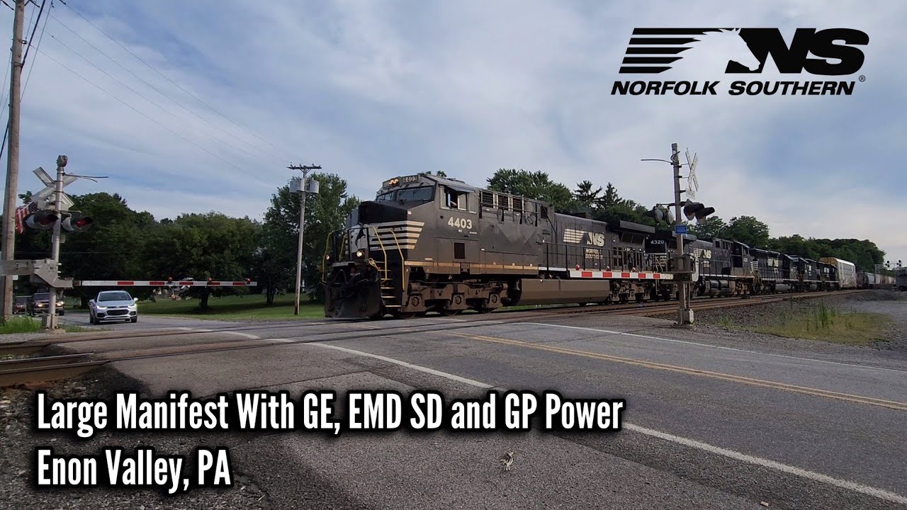 Large Manifest With GE, EMD SD, & GP Power - Enon Valley, PA - YouTube