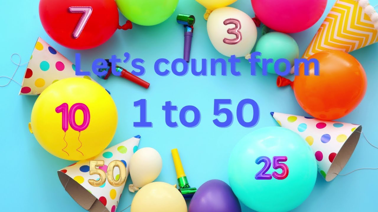 "Counting Numbers 1 to 50 for Kids | Learn and Sing Along! | Fun ...