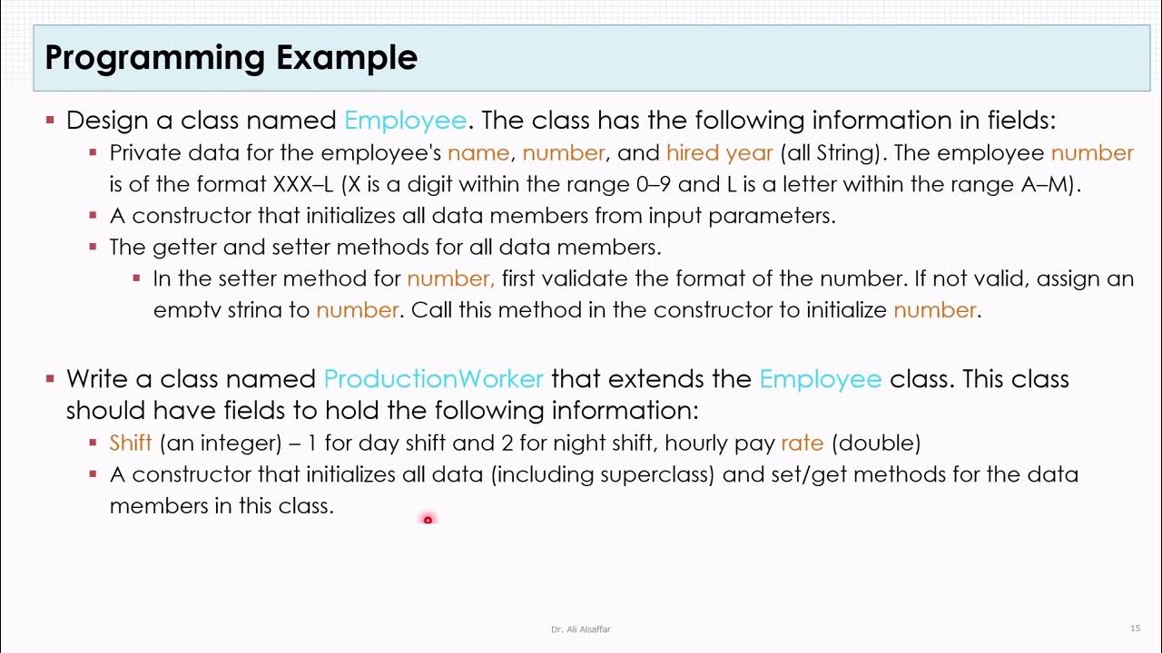 Lesson 04 Programming Example on Constructors in Inheritance 2021 - YouTube