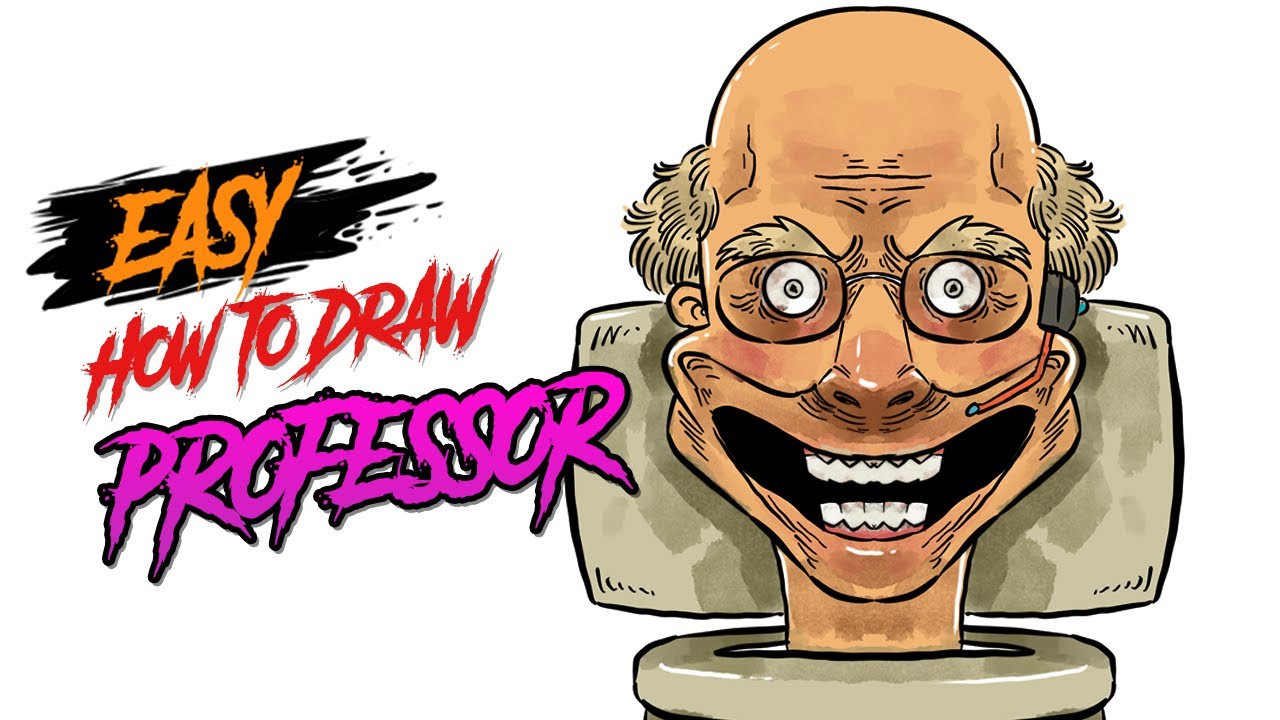 How to draw PROFFESOR SKIBIDI #skibiditoilet #cameraman - YouTube