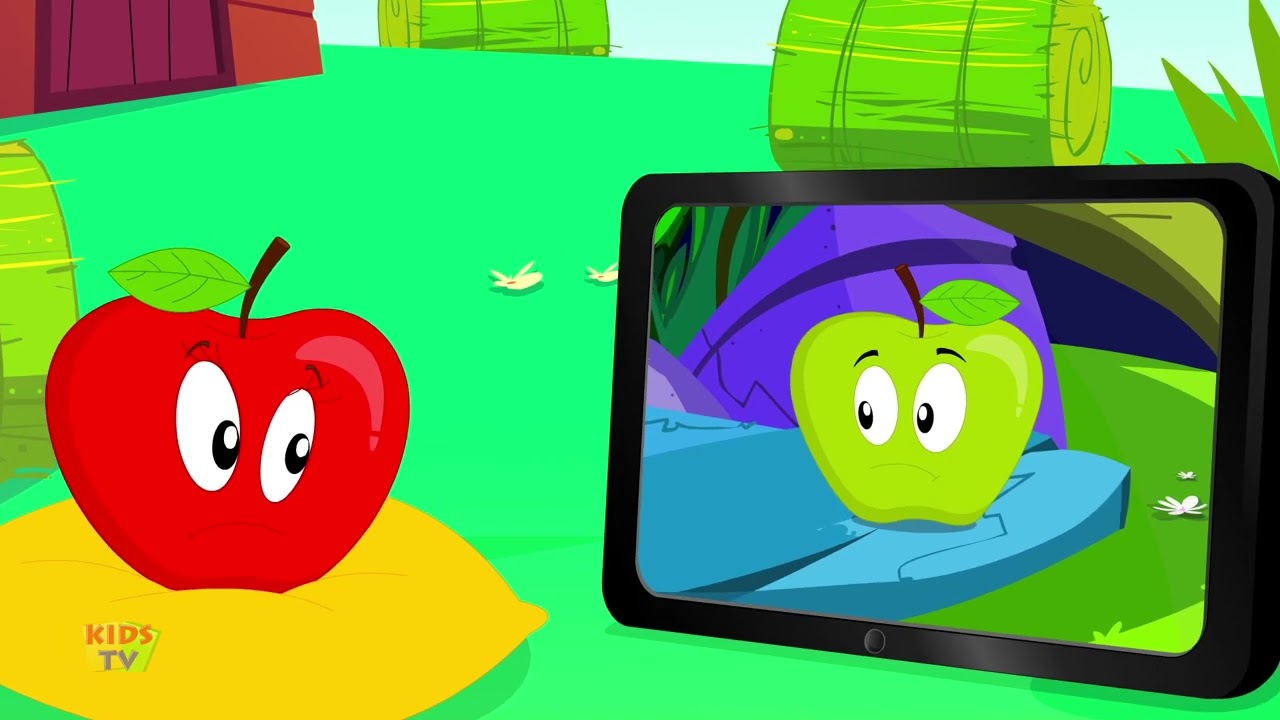 Five Red Apples, Nursery Rhymes & Cartoon Video For Toddlers - YouTube