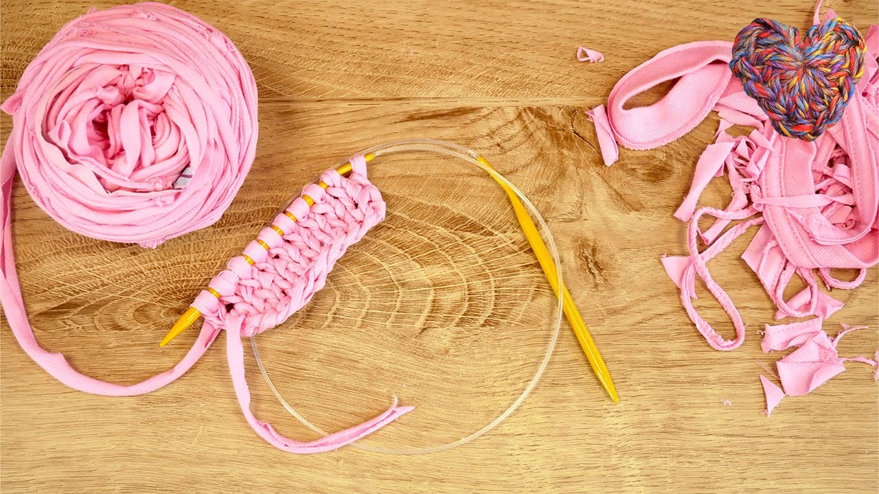 Super Easy! Chunky T-Shirt Garn selber machen zum Stricken, Häkeln ...