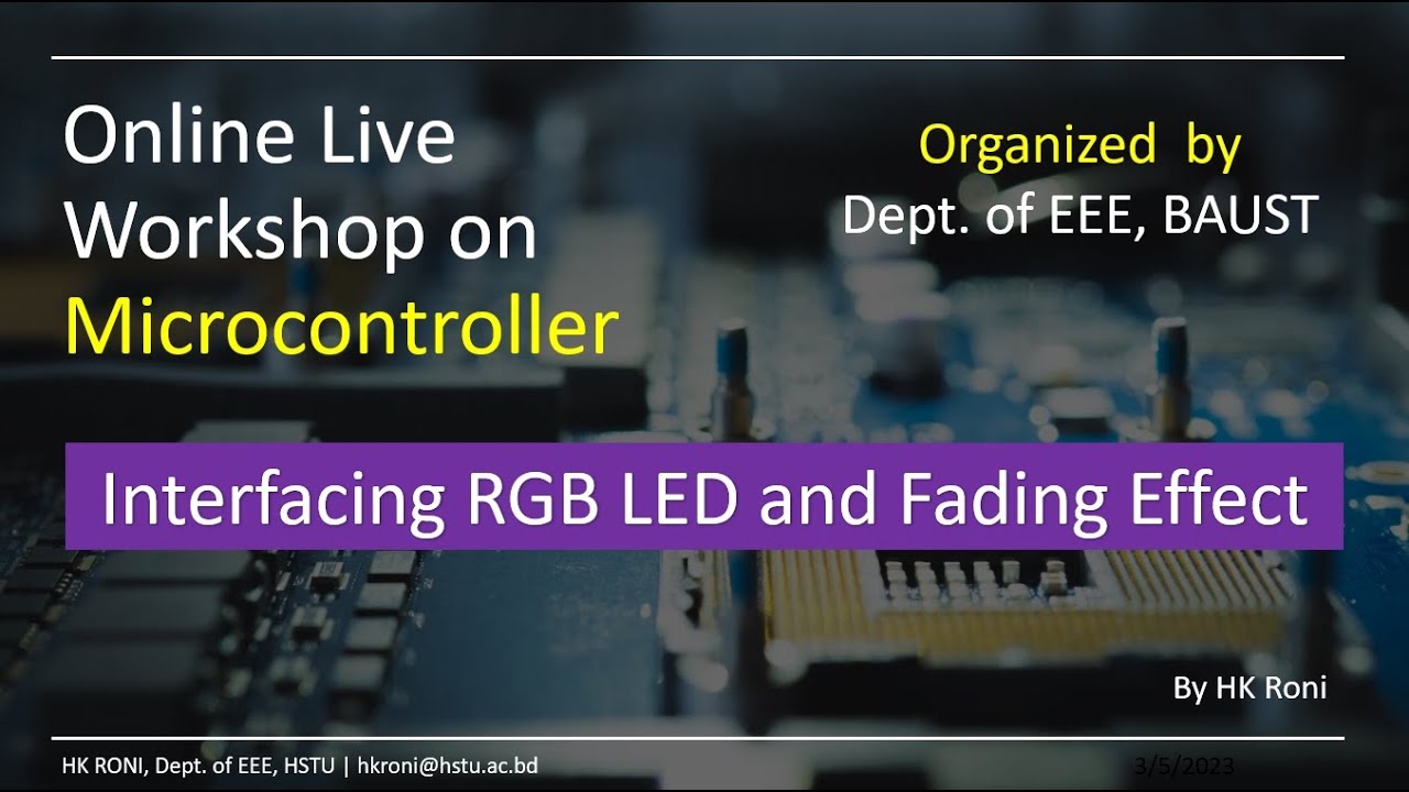 2 Introduction To Microcontroller And Basic Led Operations Rgb Led Led Fading Youtube