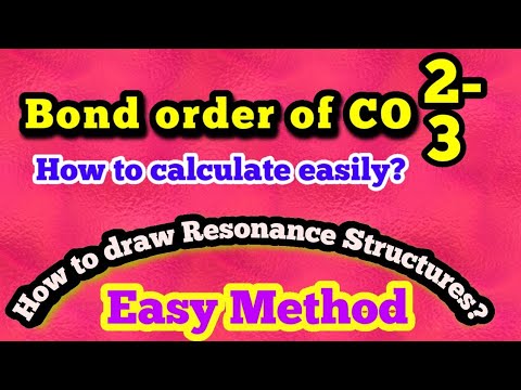 What is the bond order for CO3 2- ? How to draw resonance structure for ...