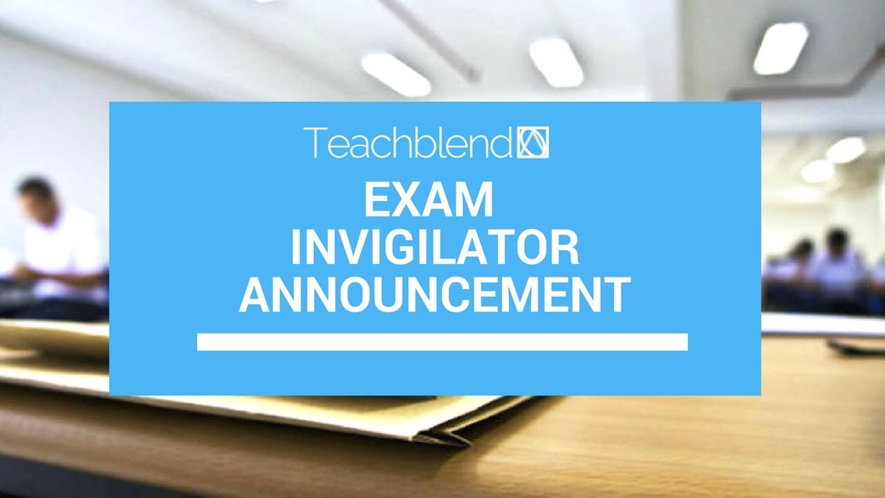 Exam invigilator announcement - Written examination 2018 - YouTube