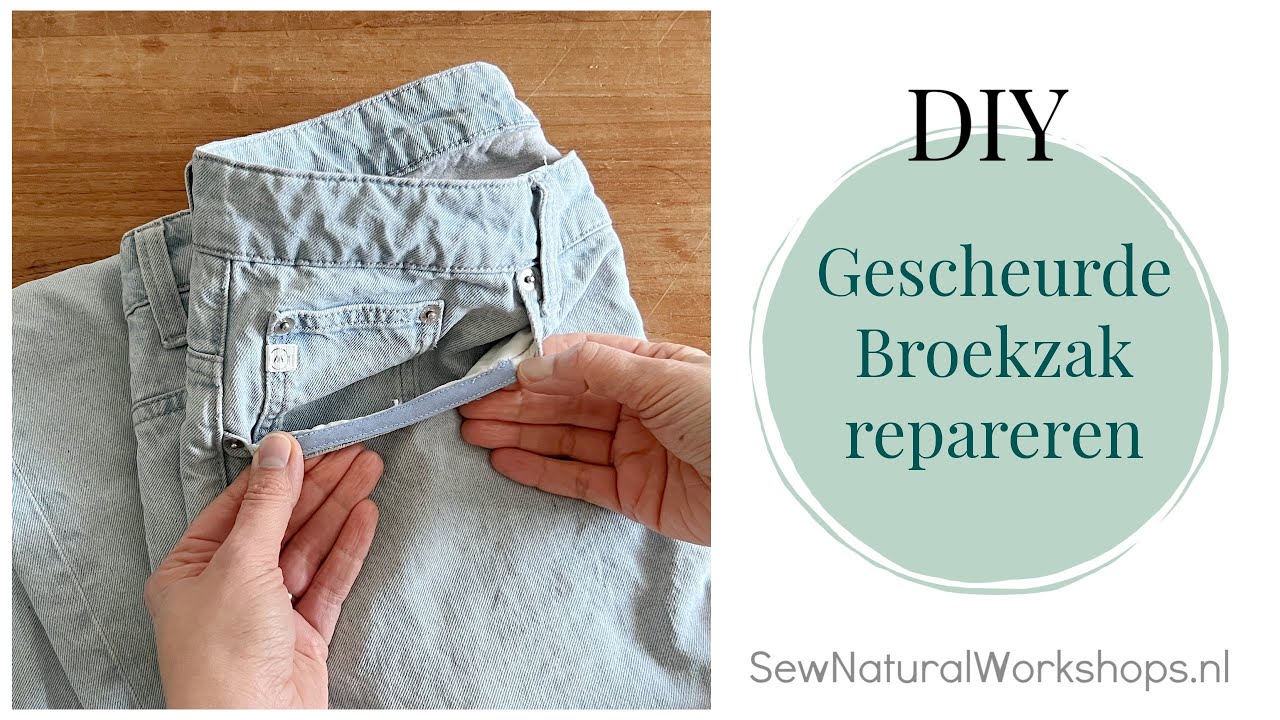 DIY - Gescheurde Broekzak Repareren - YouTube
