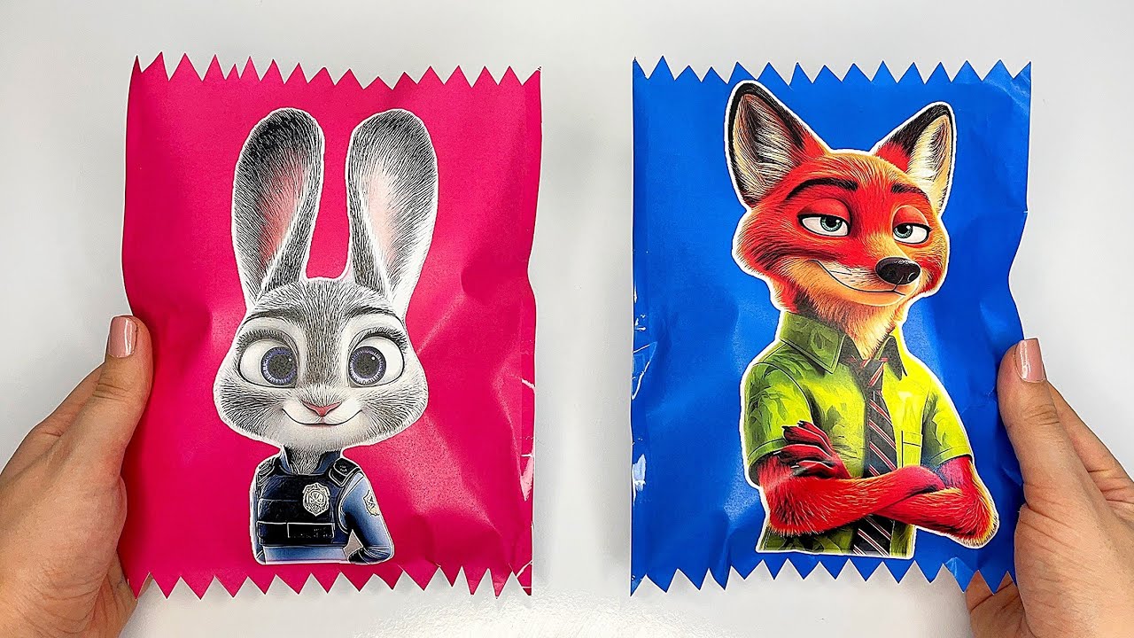 🍬Paper DIY🍬 Cute ZOOTOPIA 2 Candy Blind Bag Unboxing!🐰🦊 |ASMR - YouTube