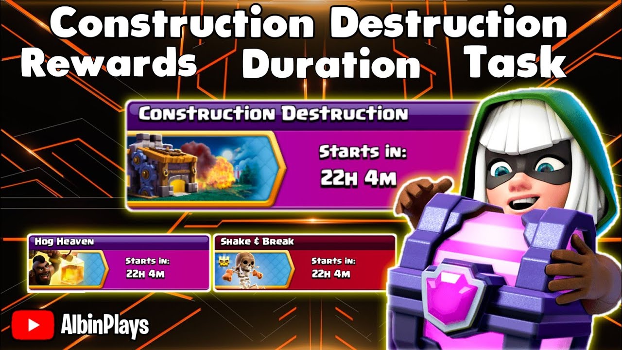 Clash of Clans Upcoming Event Rewards Information - Construction ...