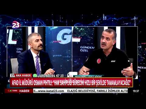 AFAD İL MÜDÜRÜ OSMAN PIHTILI; “HAK SAHİPLİĞİ SÜRECİNİ HIZLI BİR ŞEKİLDE TAMAMLAYACAĞIZ”