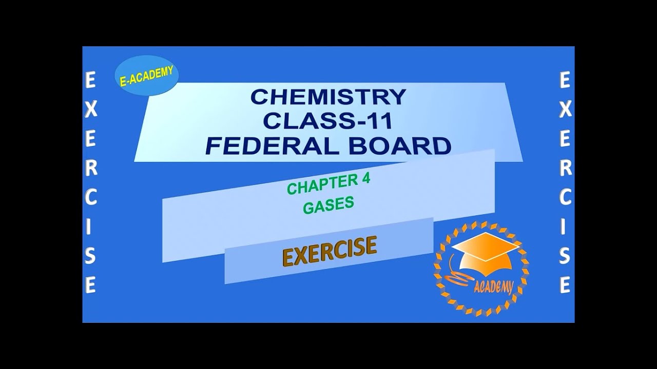 Chemistry Class 11 Chapter 4 Gases Exercise Questions - YouTube