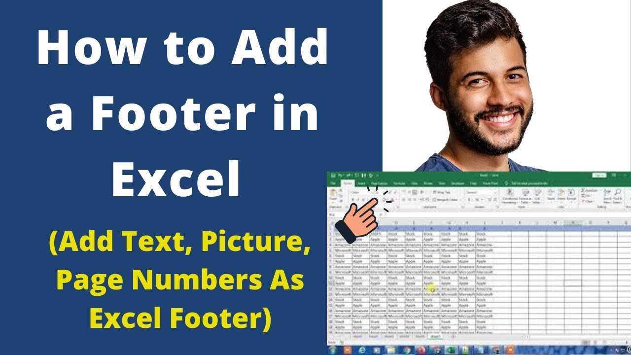 How To Add A Footer In Excel Add Text Picture Page Numbers As Excel Footer YouTube How To Add A Footer In Excel Add Text Picture Page Numbers As Excel Footer YouTube