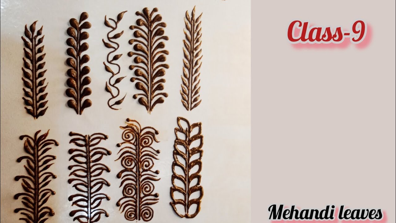mehandi for beginners|mehandi vines&leaves|part-9|mehandi class|mehandi ...