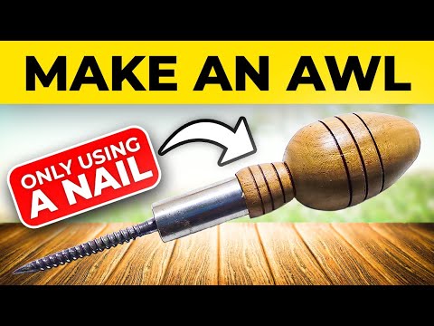 How to make an awl using an old nail #diy #handmade #handmade # ...