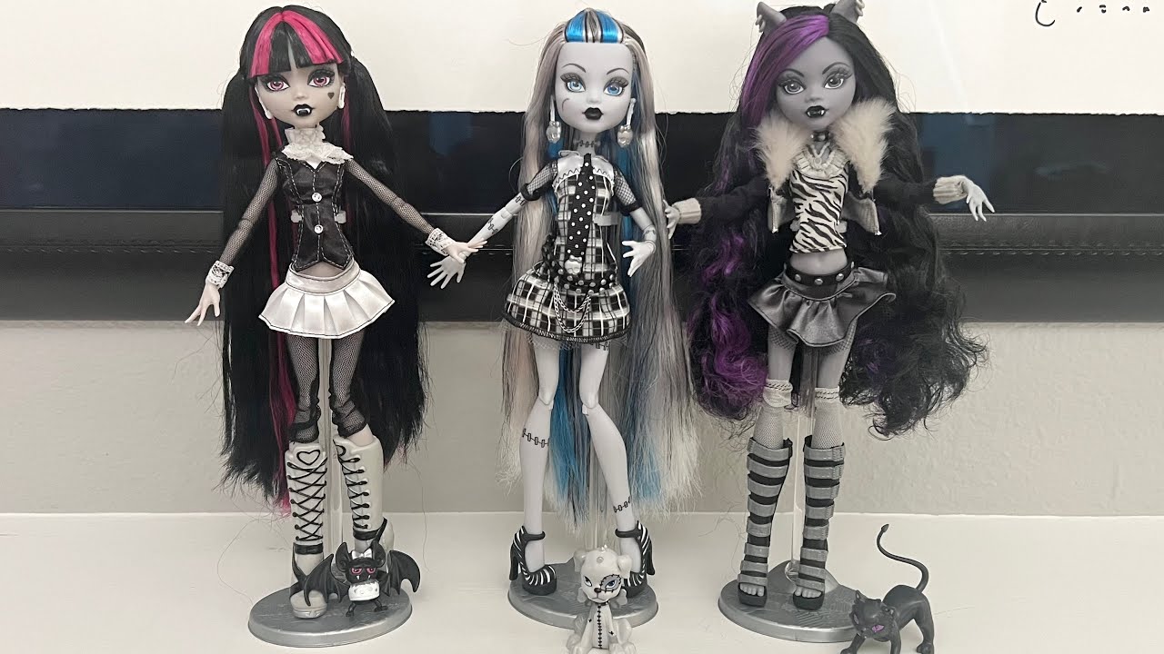 Reel Drama Monster High Draculaura, Frankie, and Clawdeen by Mattel ...