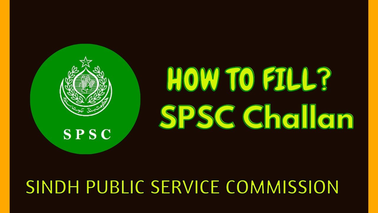 How to fill SPSC challan form sample. #spsc #spscjobs #jobs2022 # ...