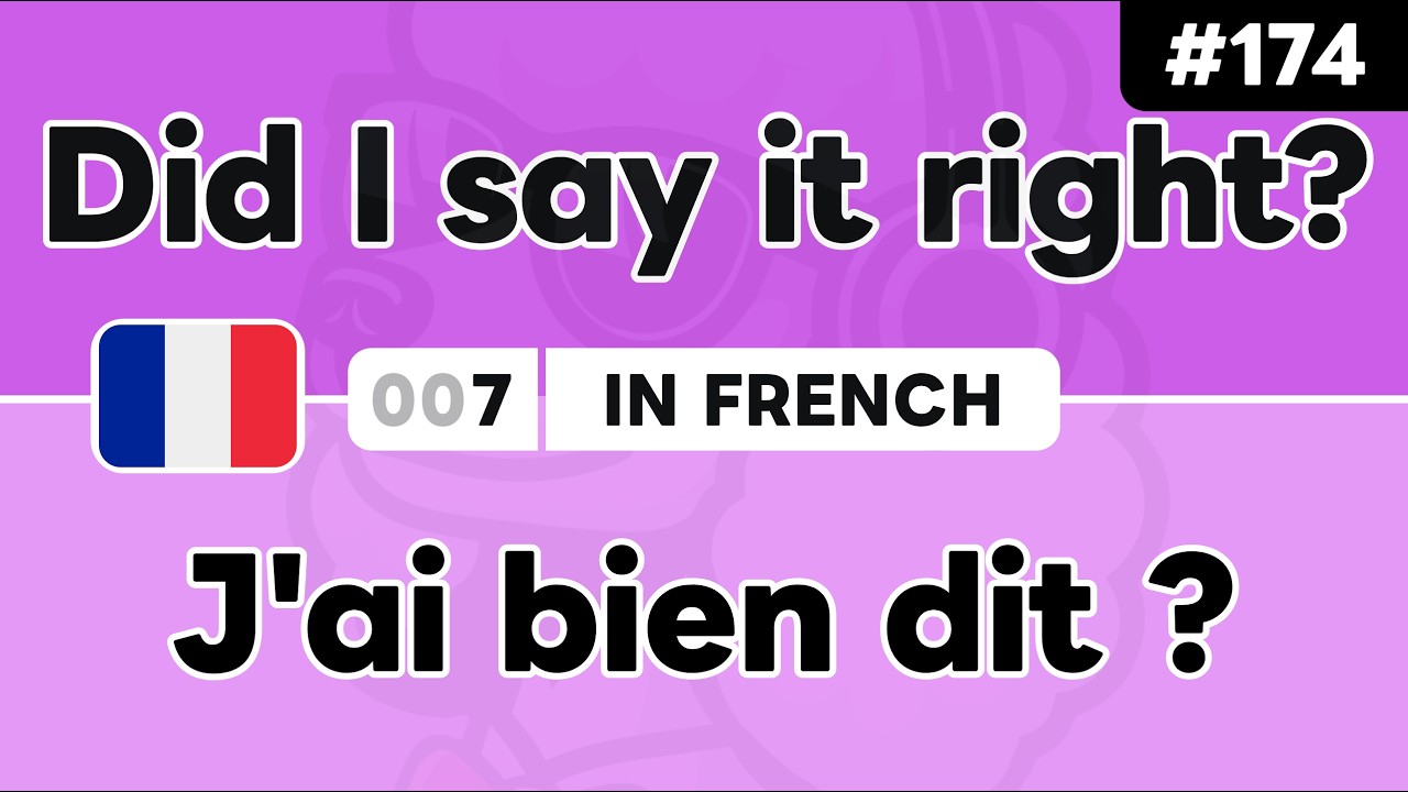 Learn ‘Subject + have + [said] ~ ?’ in French 🇫🇷 Daily Beginner Phrases ...
