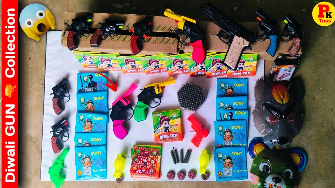 Diwali "GUN Collection"🔫 OMG 😱 Laser light/Missile Gun/Pataka Gun/🚨 ...
