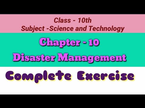 10 Disaster Management//Complete Exercise// class -10// part -2 ...