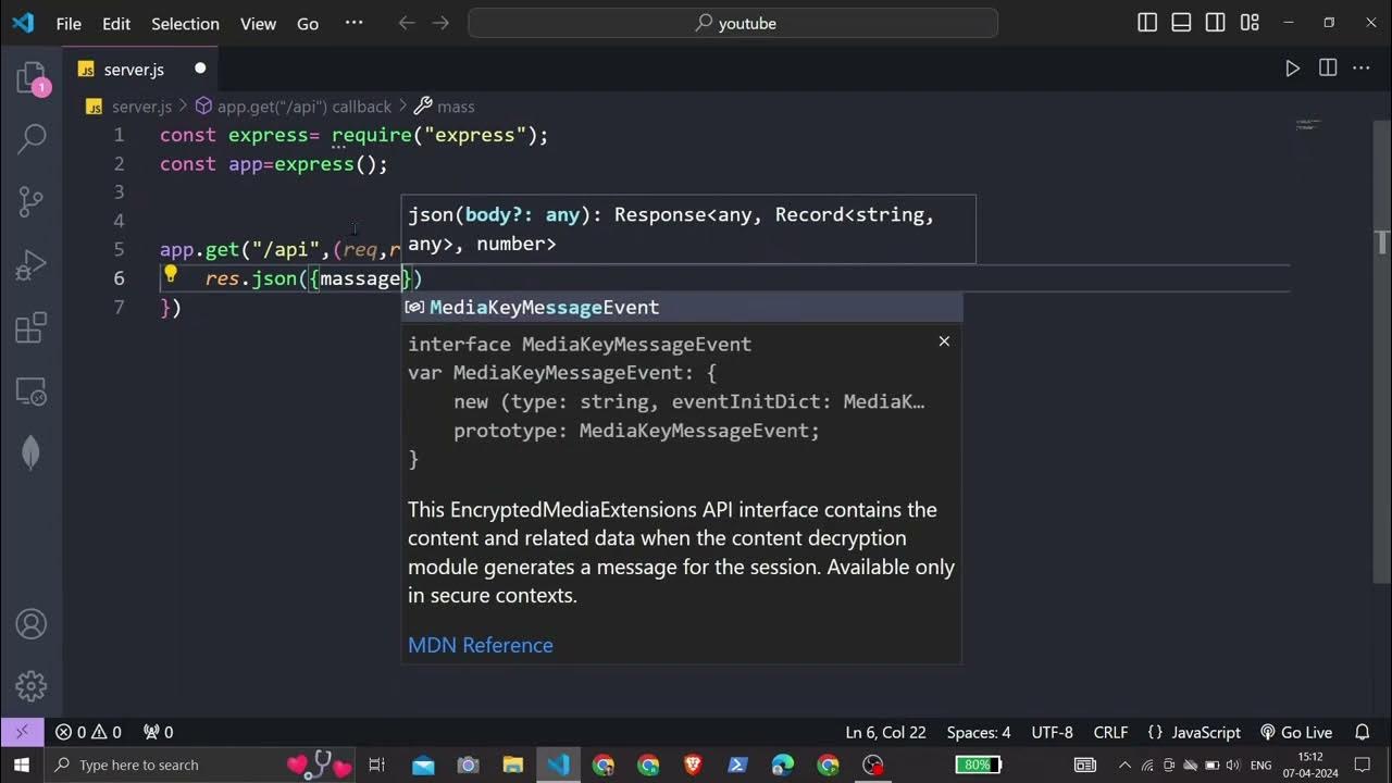 Restapi In Nodejs In Just 1 Minute Nodejs Express Api Youtube