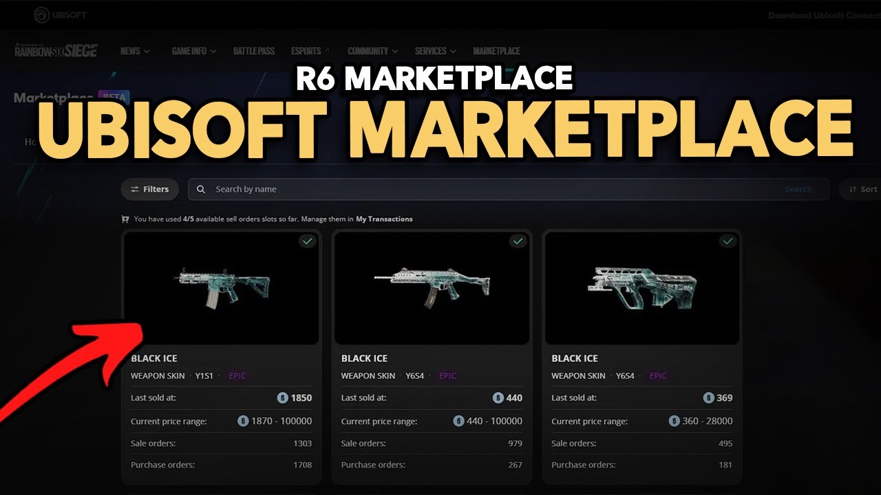 How to Use R6 Marketplace (Ubisoft Marketplace) - YouTube