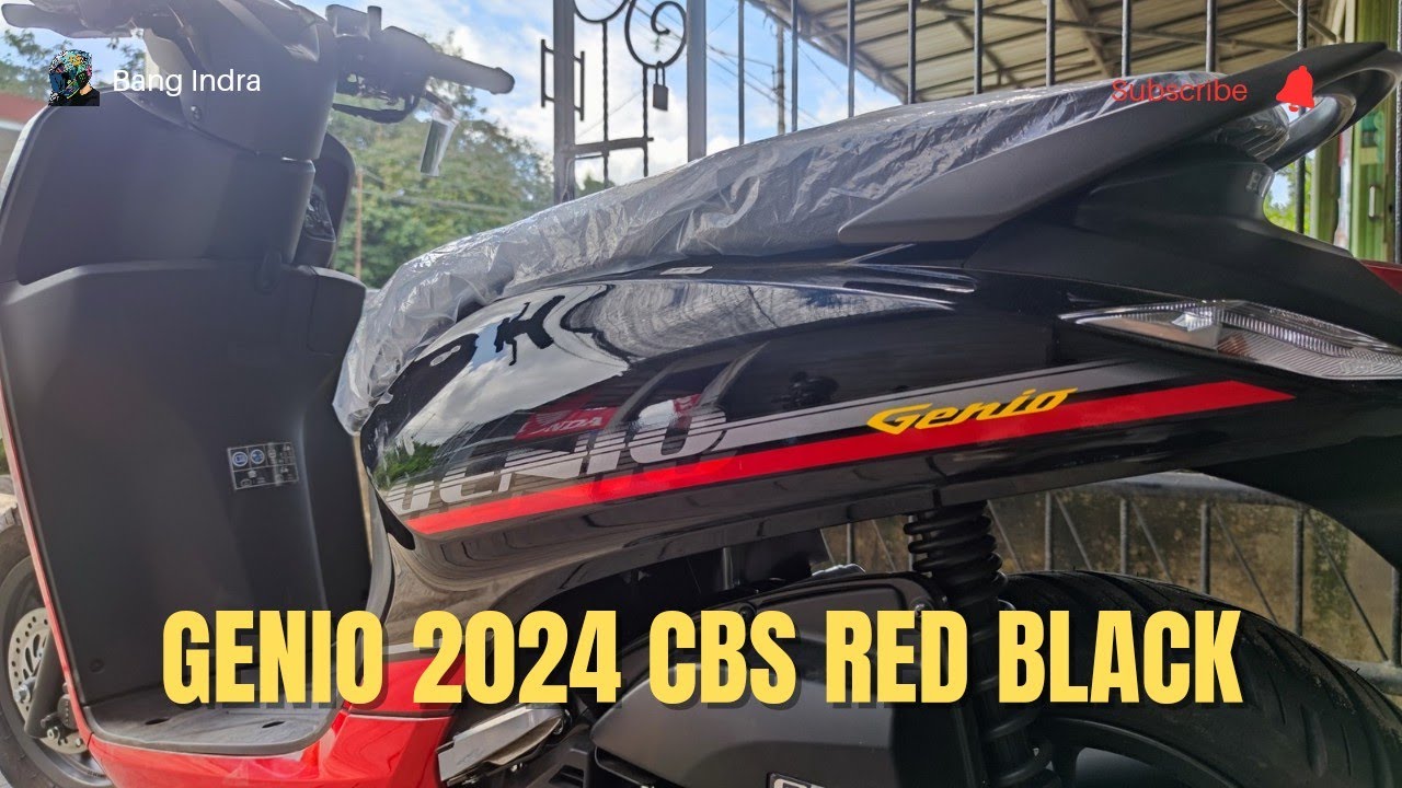 GENIO 2024 CBS RADIANT RED BLACK (MERAH HITAM GLOSSY) - YouTube