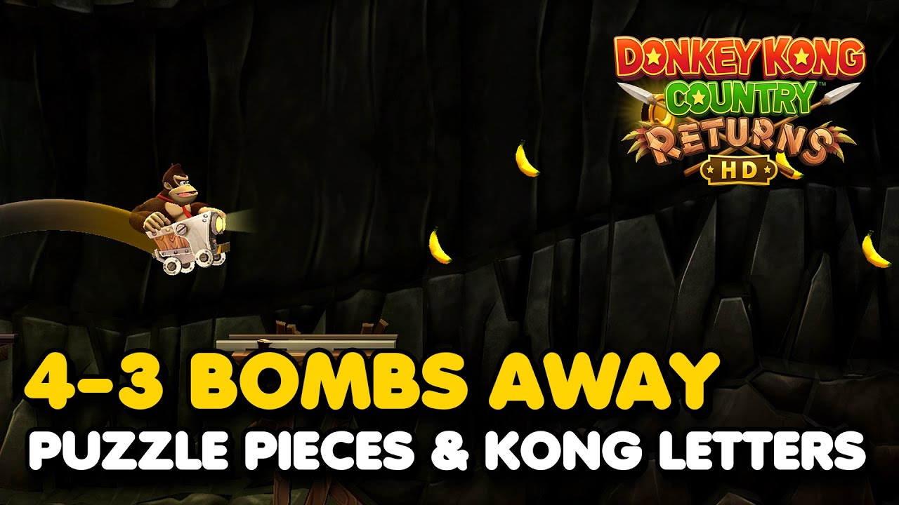 Donkey Kong Country Returns HD - Bombs Away 4-3 (All Puzzle Pieces ...