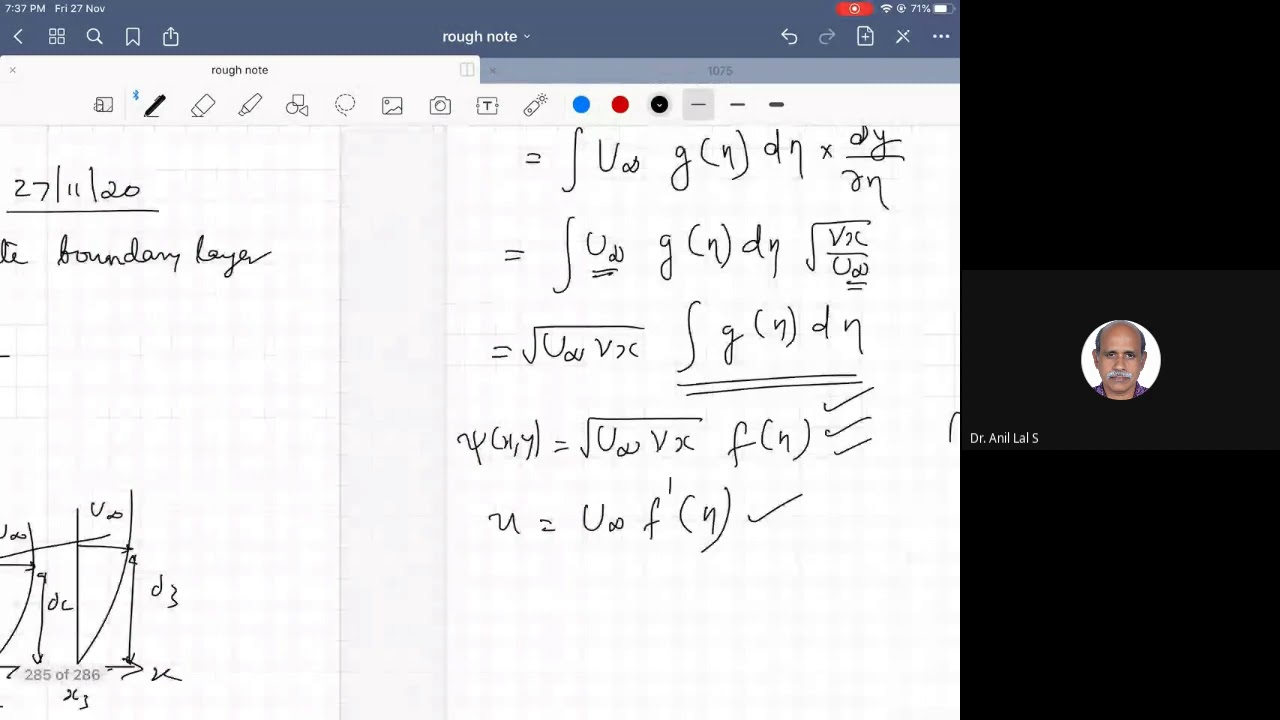 Blasius Function: Topics in ME 361 Advanced Fluid Mechanica (KTU) - YouTube
