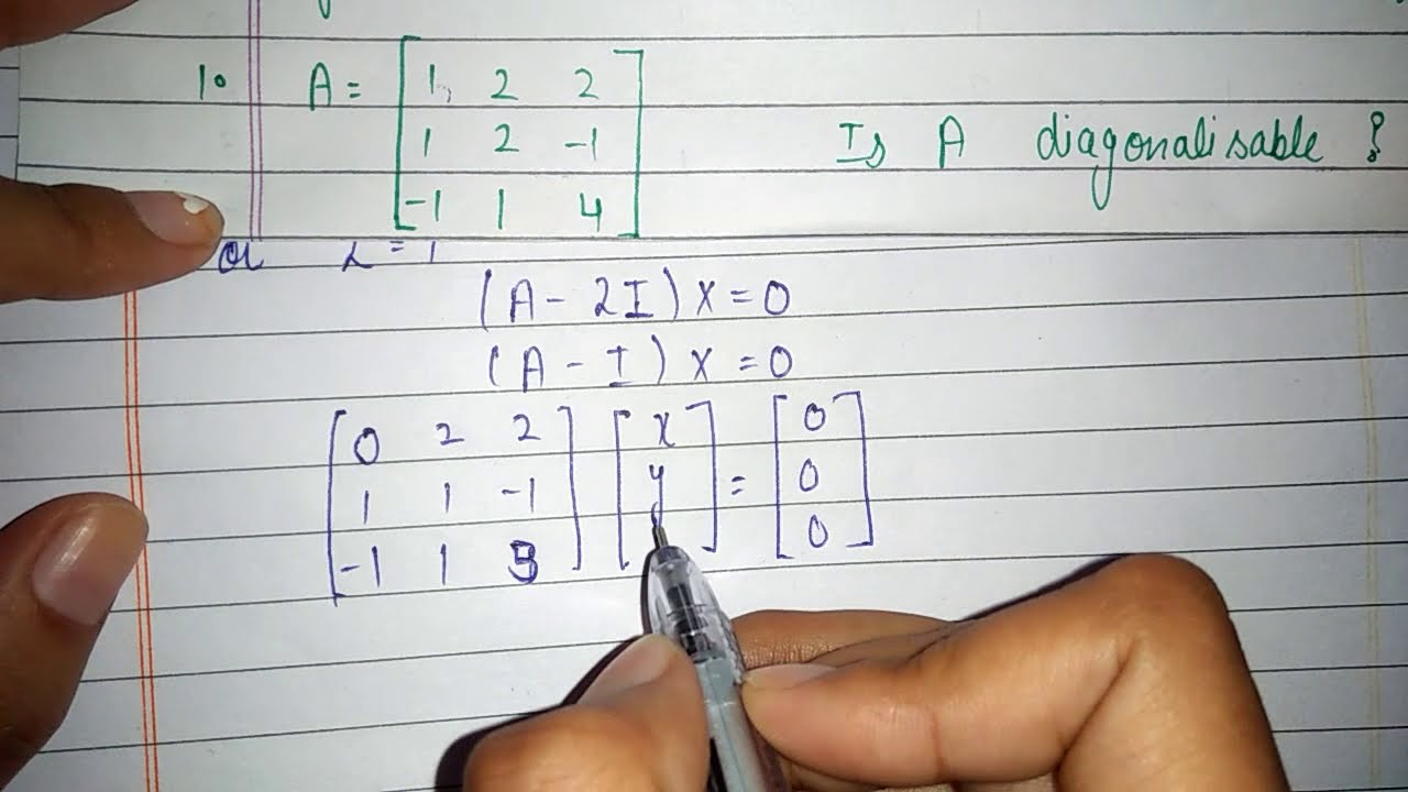 How to find eigen value,eigen vector, diagonalization of matrix ...