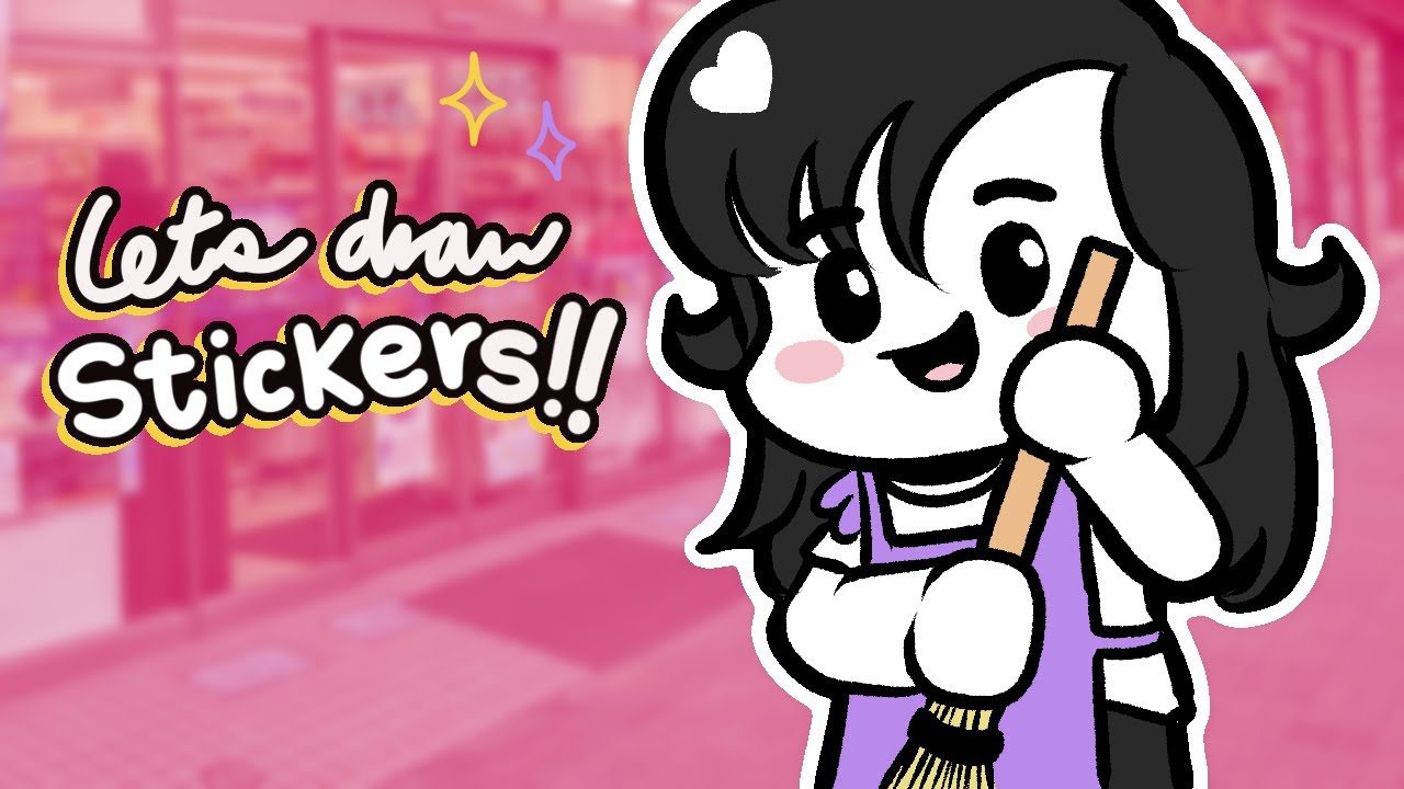 【Sticker Stream】drawing stickers for my upcoming shop!! 🏪🎨 - YouTube