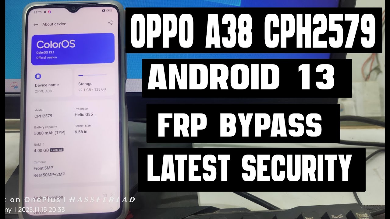 OPPO FRP Bypass || CPH2579 FRP Bypass | Oppo A38 CPH2579 Android 13 ( FRP Bypass 2024 ) - YouTube