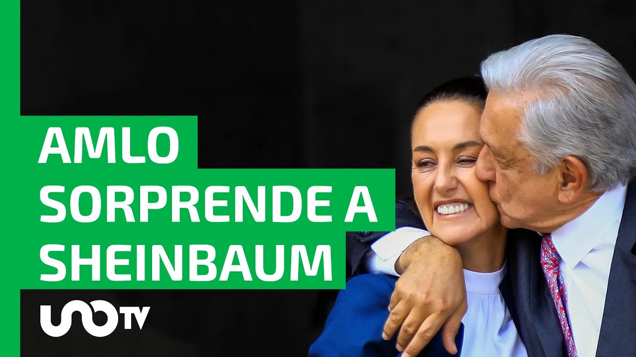 Sheinbaum y AMLO se reúnen en Palacio Nacional - YouTube