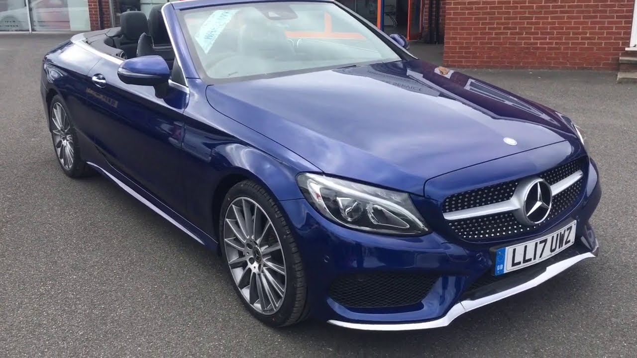 Mercedes-Benz C-Class 2.1 C220d AMG Line Convertible Auto 168 bhp - YouTube