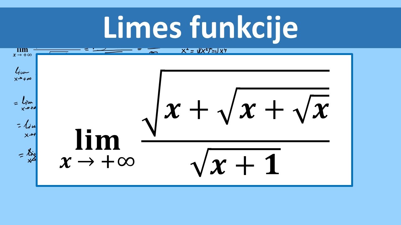 Limes funkcije sa korenima zadatak - YouTube