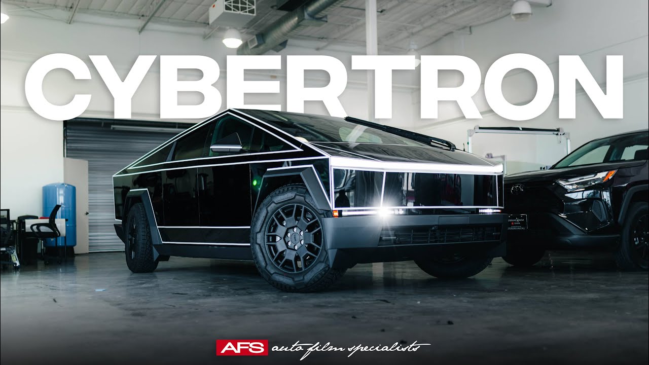 TRON INSPIRED CYBERTRUCK WRAP WALK-AROUND | COLORED PPF | AFS CYPRESS ...