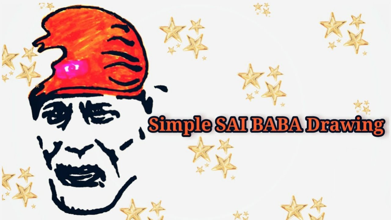 Simple Sai Baba Drawing | How to draw Sai baba picture | GayuPrithi ...