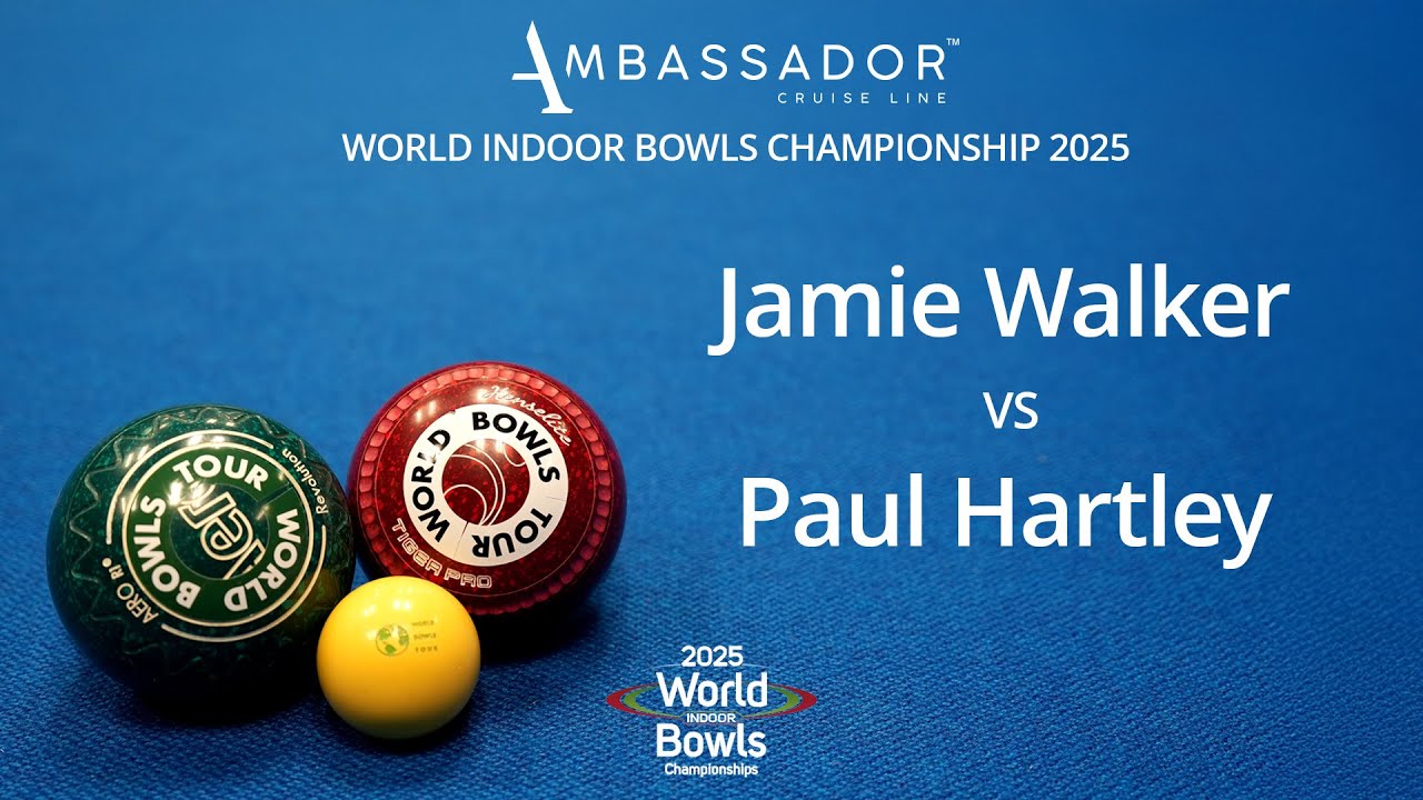 World Indoor Bowls Championship 2025 Jamie Walker vs Paul Hartley - Day ...