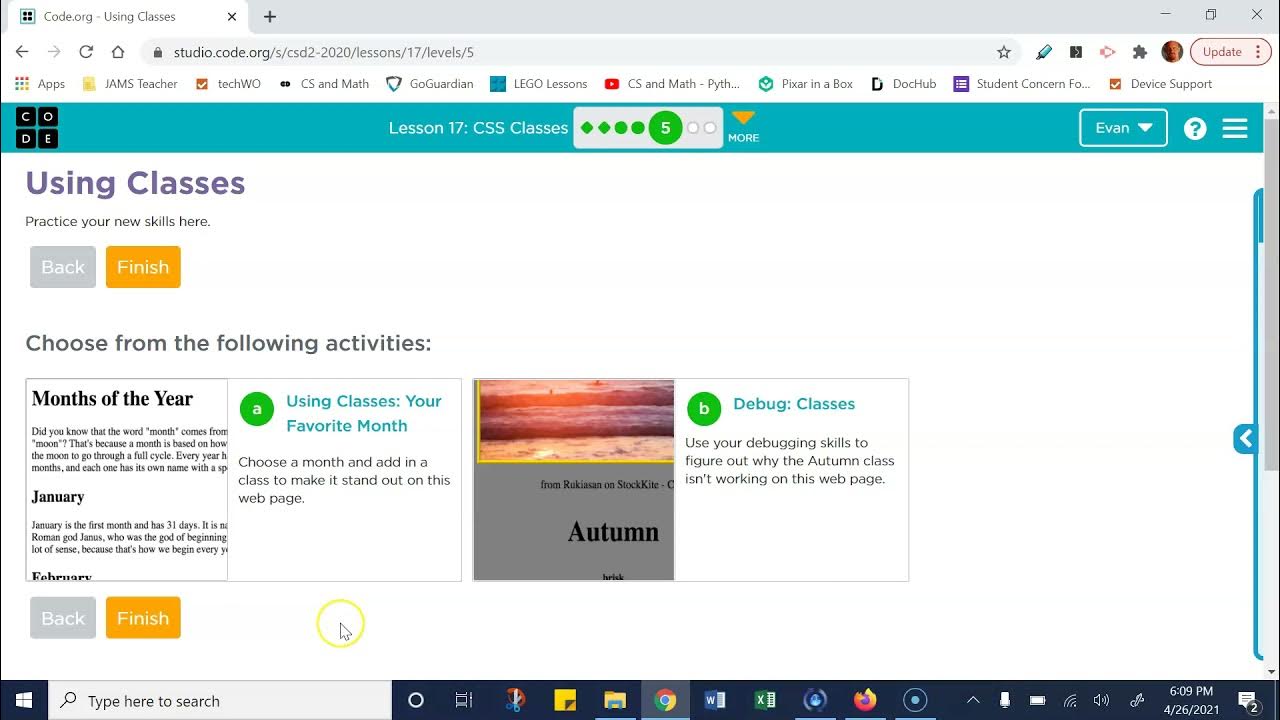 Code.org | Computer Science Discoveries 2020-2021 | Unit 2 Lesson 17 ...