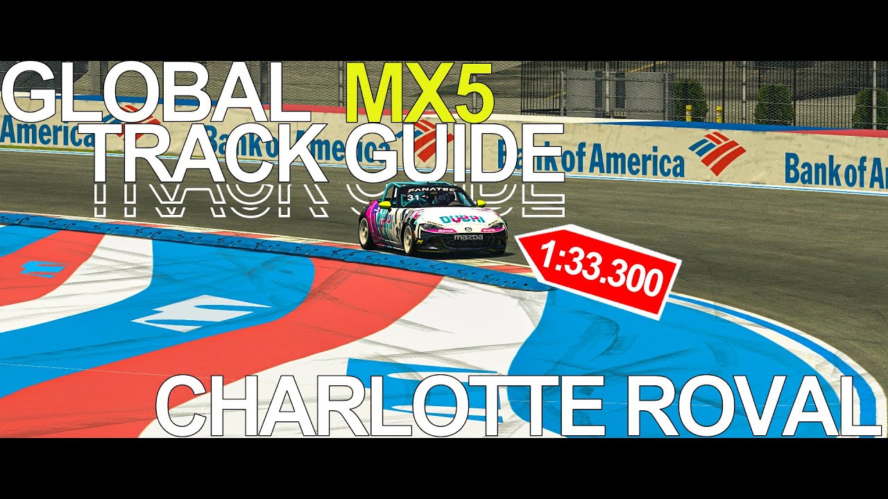 Track Guide - MX5 - Charlotte Roval (1:33.300) - YouTube